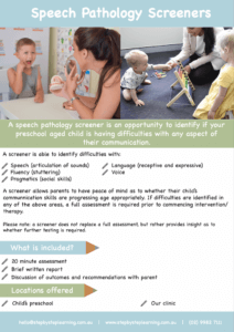 Speech Pathology Screeners – Step by Step Learning – Tutoring | Speech ...